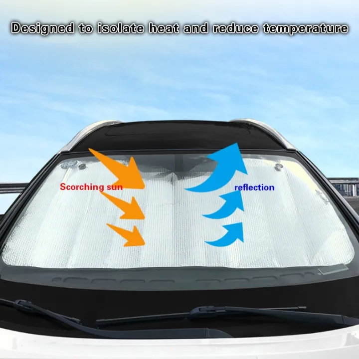 Auto Car Front / Rear Windscreen Foldable Reflective Sunshade ...