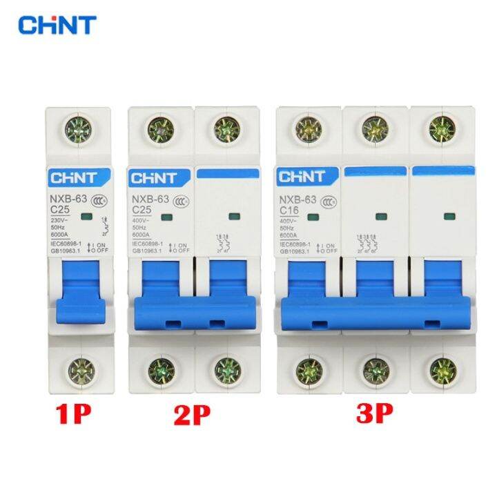 Circuit Breaker NXB-63 1P 2P 3P 4P 1A 2A 3A 6A 10A 16A 20A 25A 32A 40A 63A 230V 220V 50HZ ขนาด ...