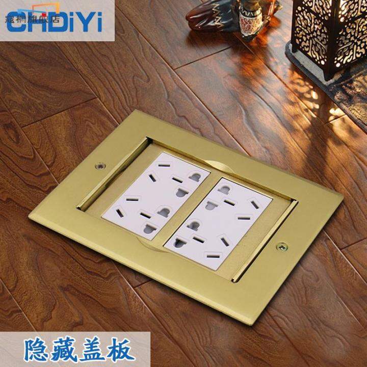 All-copper waterproof socket brand of household concealed multimedia ...
