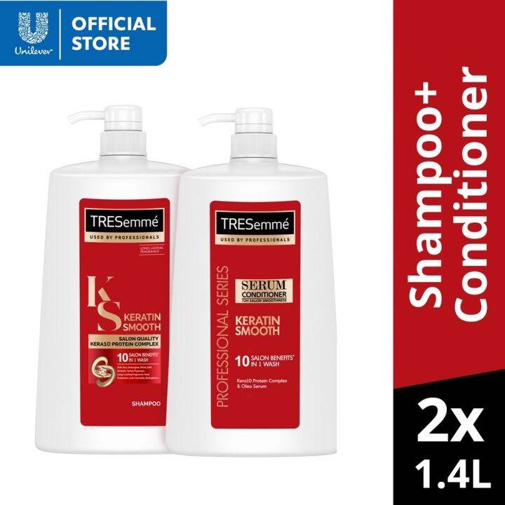 【COD】 [BUNDLE OF 2] Tresemme Keratin Smooth Shampoo 1.4L 1x Serum ...