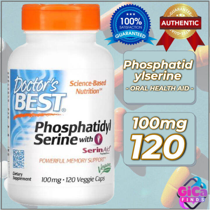 Doctor's Best, Phosphatidyl Serine with SerinAid, 100 mg, 120 Veggie ...