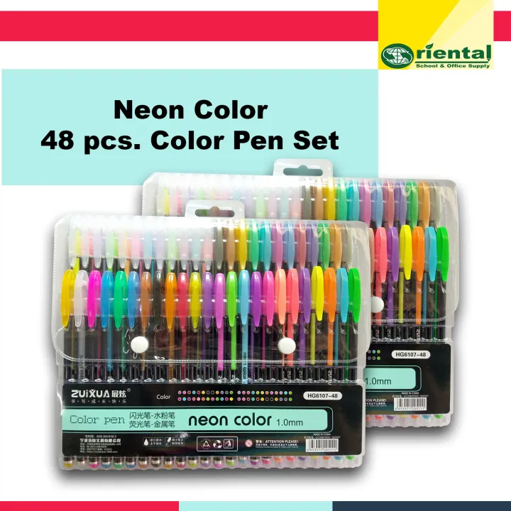 Neon Color / 48 pcs. Color Pen Set | Lazada PH