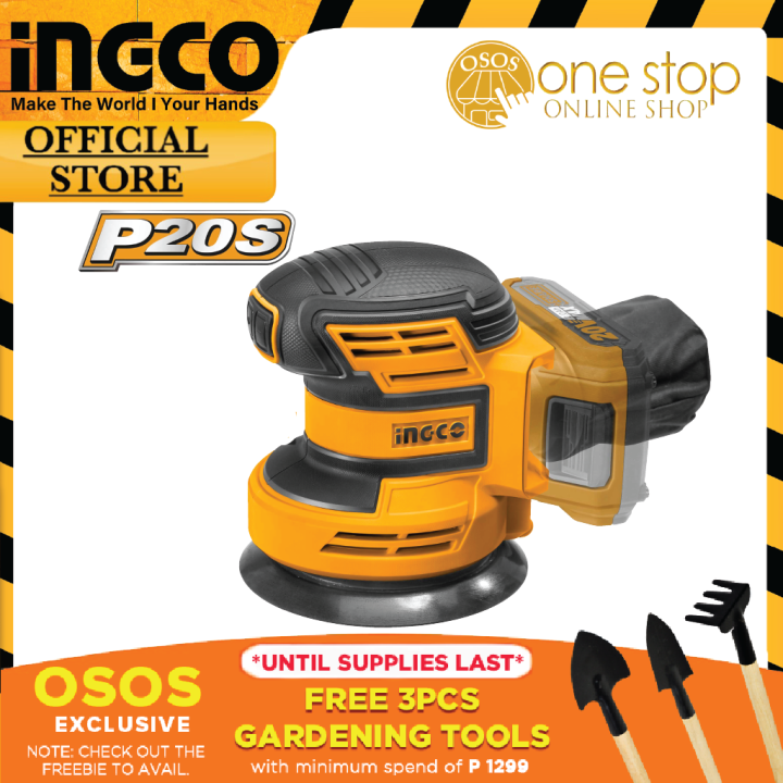 INGCO Cordless Li-Ion Random Orbital Sander 20V CROSLI2001 Powershare ...