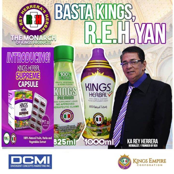 Kings Premium [825m] Kings Herbal Plus (1L) Kings Supreme Capsule - Ka Rey Herrera Food ...