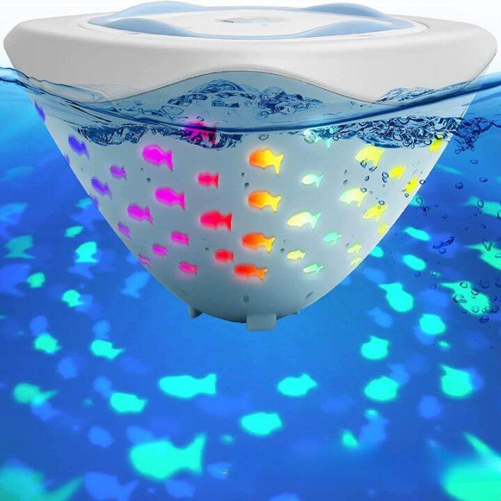 LED Waterproof Swimming Pool Light Bathtub Lamp RGB Small Fish ...