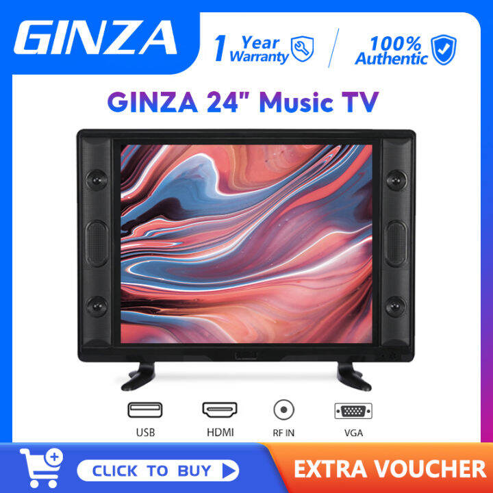 GINZA 24-inch LED TV Ultra-Slim Television One-Year Warranty (19-inch screen size) | Lazada PH