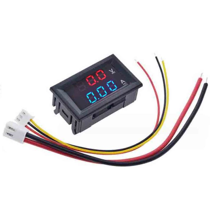 DC 0-100V 10A Digital Voltmeter Ammeter Dual Display Voltage Detector ...