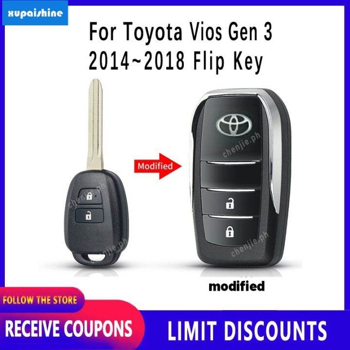【XPS】 sale for Toyota Vios flip key accessories 3rd Gen 3 2013 2014 ...