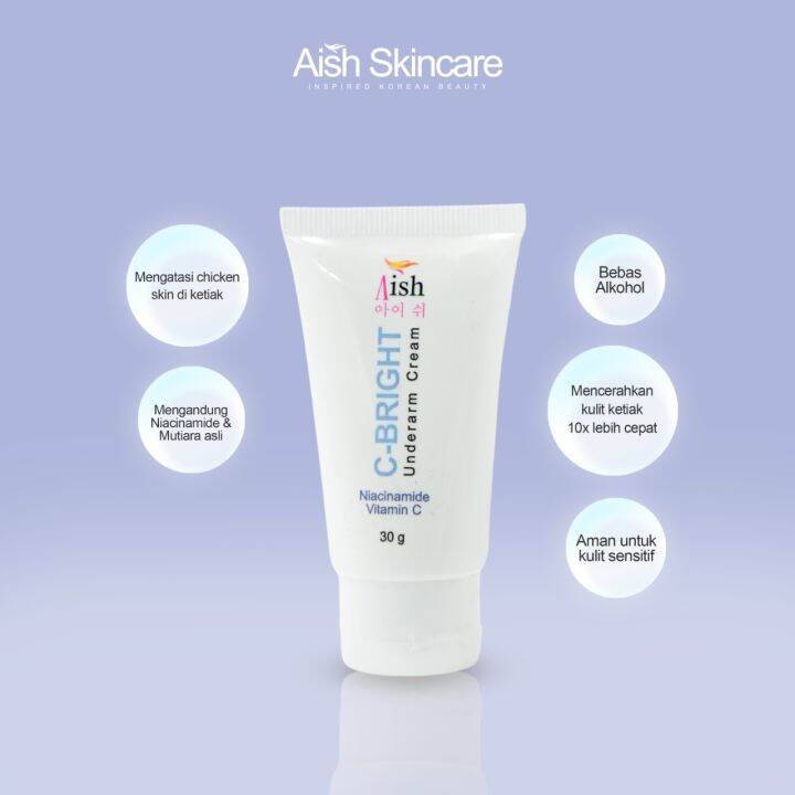 AISH SKINCARE PAKET AISH BODY CARE CREAM UNDER-ARM & NECK SERUM 100% ...