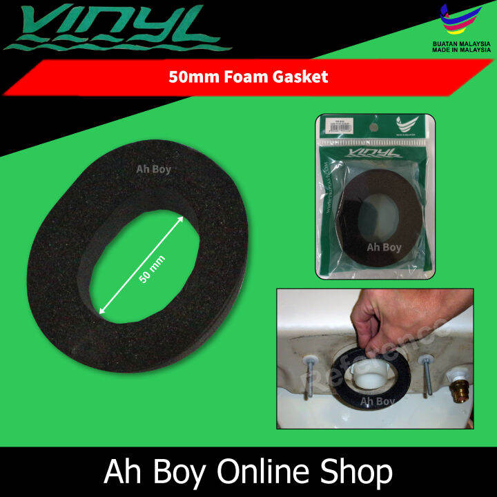 Vinyl 50mm Foam Gasket Close Sponge For Bathroom Toilet Cistern Tank ...