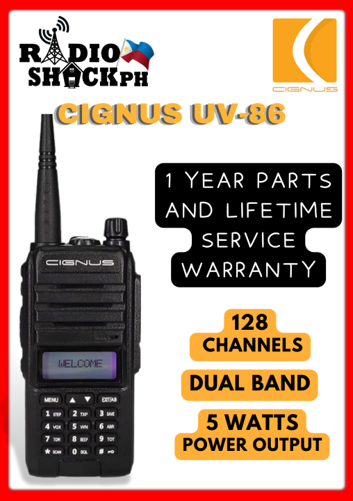 FREE ANTENNA!!! Cignus UV86 Dual Band 5 Watts Power Cheapest Dual Band ...