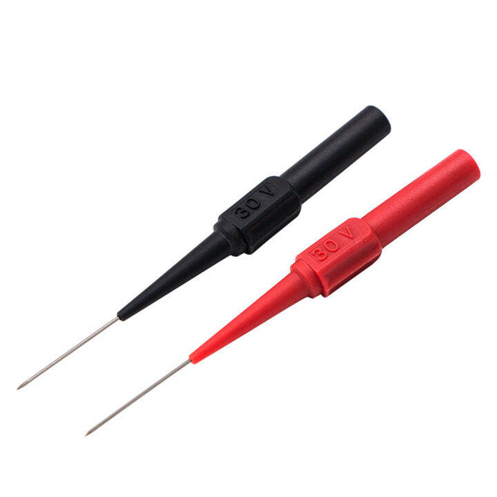 1 Pair Insulated Multimeter Test Probes Stainless Steel Needles ...