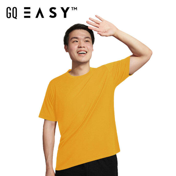 GQ Easy เสื้อยูวี คอกลม แขนสั้น สีเหลือง ของแท้ 💯% | Lazada.co.th