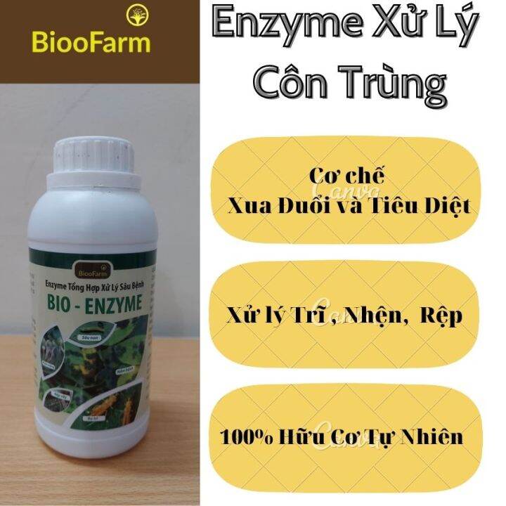 Bio Enzyme Sinh Học xua đuổi côn trùng sâu hại diệt nấm bọ trĩ rệp vảy ...