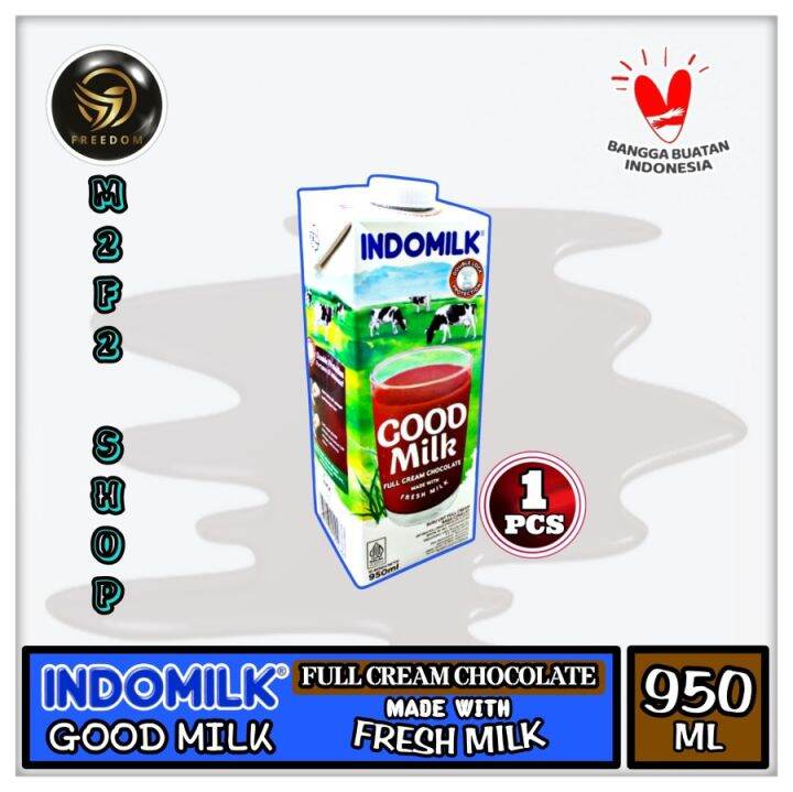 Susu Indomilk Good Milk Kotak UHT Full Cream Cokelat - 950 ml (Kemasan Satuan) | Lazada Indonesia