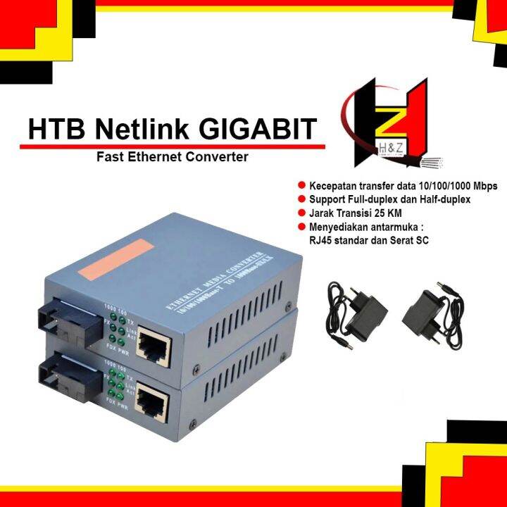 Htb Gigabyte 100/1000 Netlink HTB GS03 HTB-GS03 Gigabit Single mode Media Converter | Lazada ...