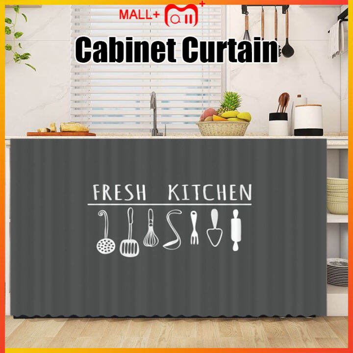 Kitchen Cabinet Curtain Skirting Waterproof Cabinet Shade Curtain Home ...