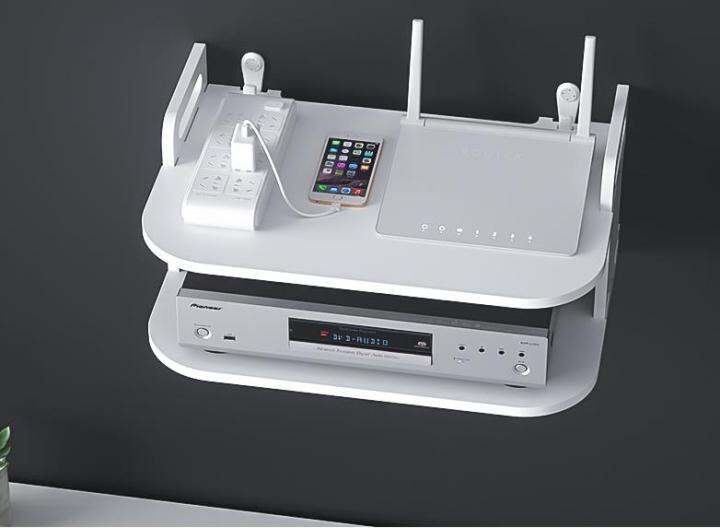 living room TV wall set-top box rack router storage box wall wifi rack ...