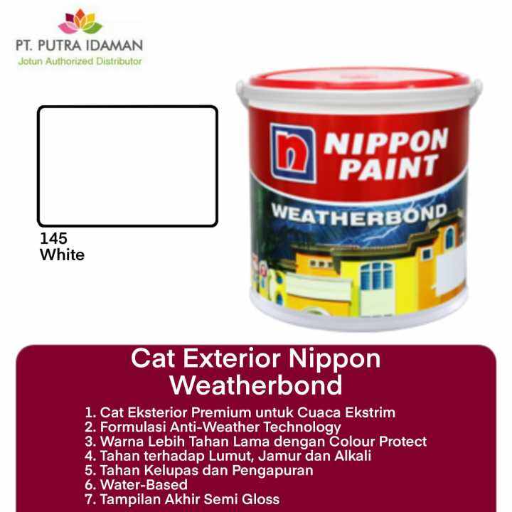 NIPPON PAINT WEATHERBOND CAT EKSTERIOR PREMIUM - WHITE 145 | Lazada ...