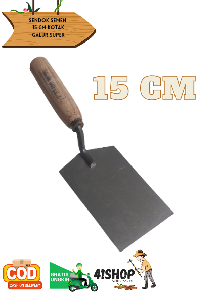 sendok semen kotak 15 cm galur super | Lazada Indonesia