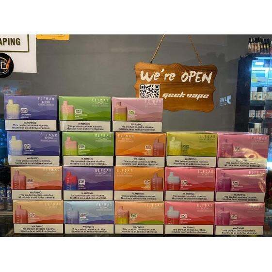 ELFBAR 3000 puffs disposable vape pod rechargeable elf bar legal ...