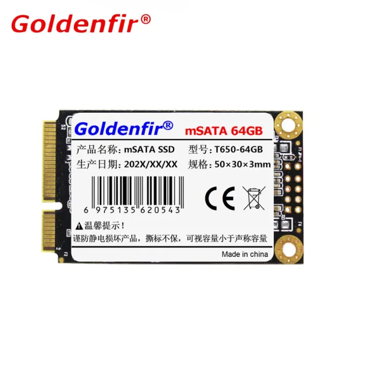 Goldenfir MSATA SSD 32GB 16GB 64GB Internal Solid State Disk Mini SATA ...