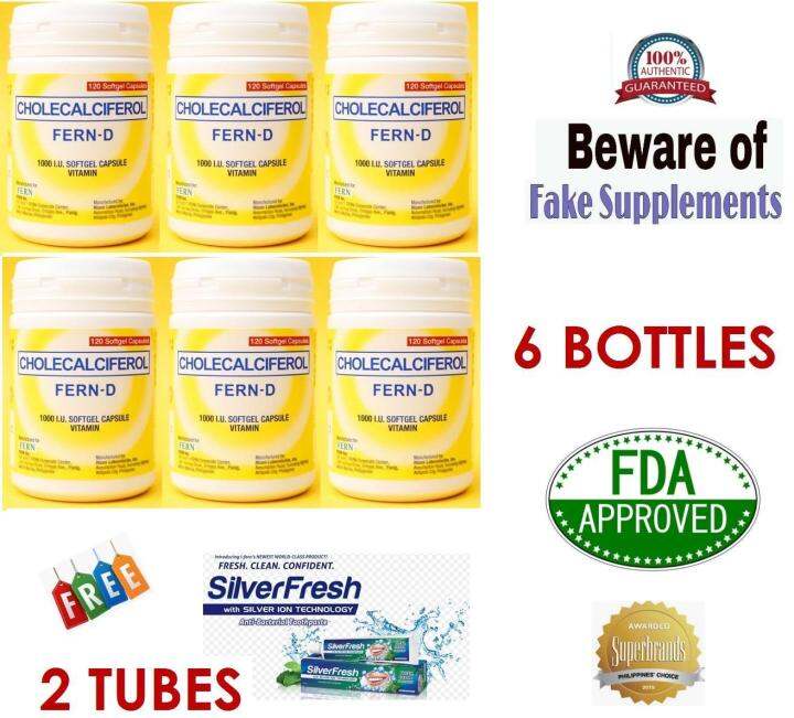 FERN - D 1000 I.U Softgel Capsule Vitamin for Immunity Food Supplement ( 120 SOFTGEL CAPSULES ...