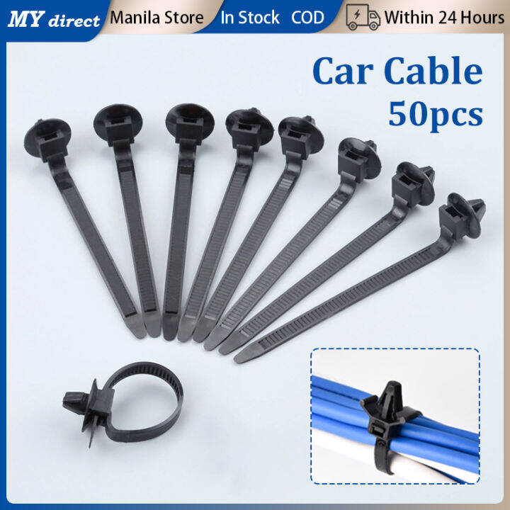 50PCS Car Cable Zip Ties Self-Locking Nylon Auto Cable Tie Strap ...