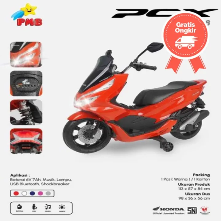 Motor Aki Anak Honda PCX M-988 PMB M988 Motor Listrik Mainan Anak ...