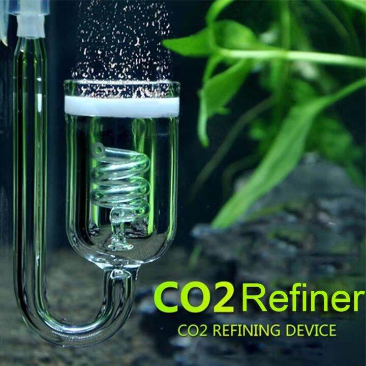 Glass Co2 Aquarium Diffuser Water Plant Tank Co2 Reactor Atomizer ...