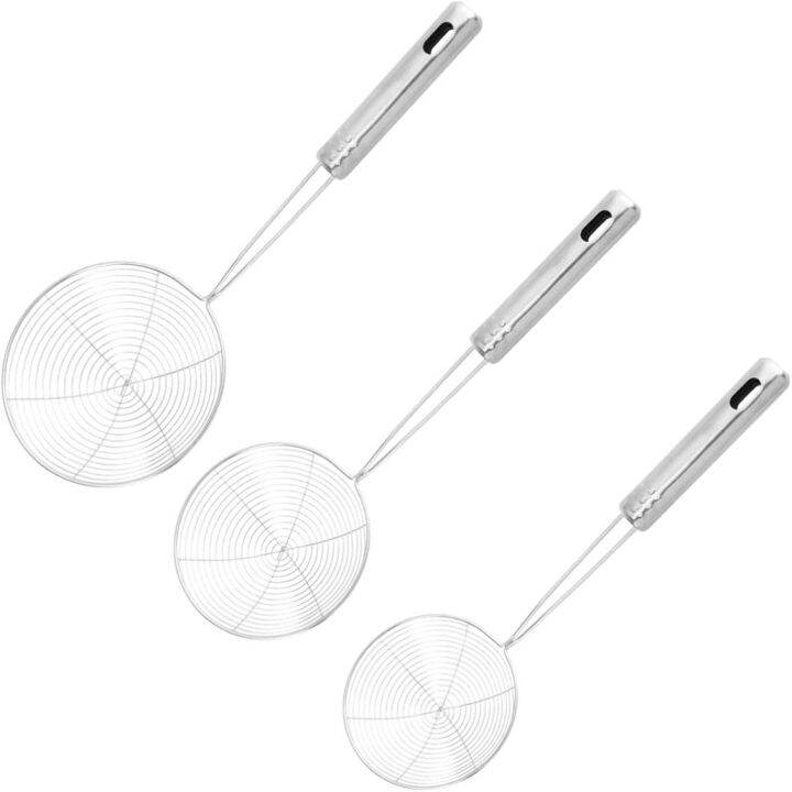 STAINLESS STEEL FINE MESH STRAINER SKIMMER SIEVE SPOON LADLE FOR ...