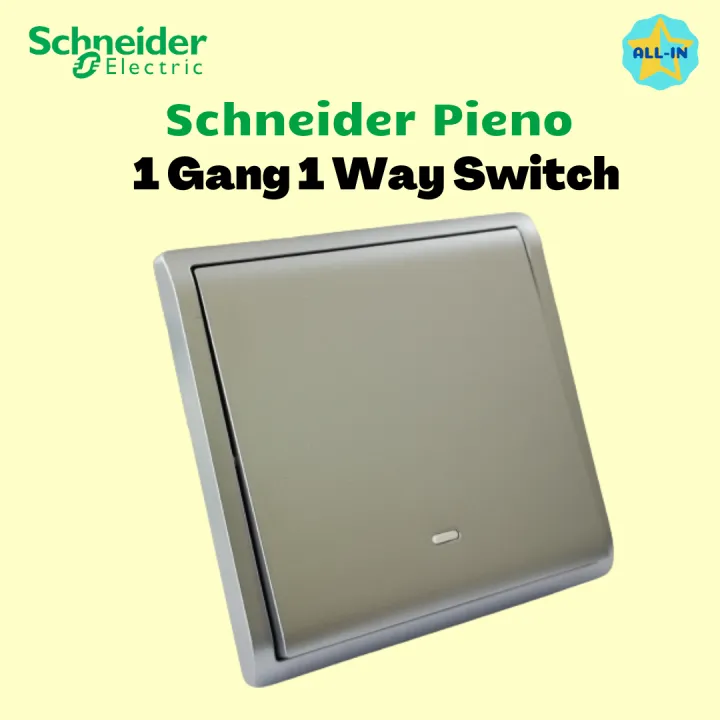 Schneider Pieno Series Lavender Silver 1 Gang 1 Way Switch with Fluorescent Locator | Lazada