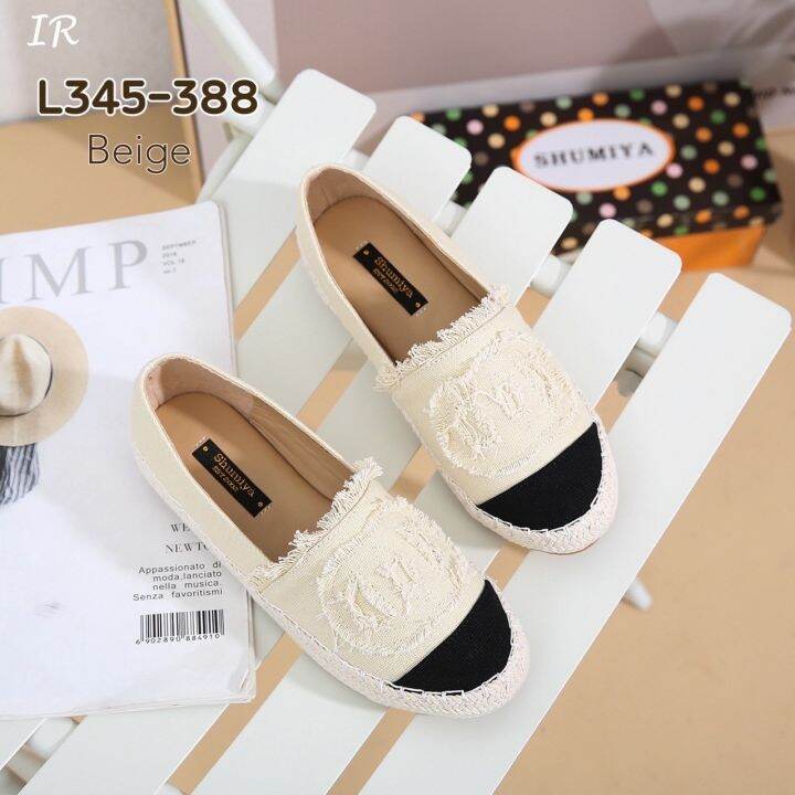 L345-388 รองเท้าคัทชูผ้าแคนวาสนิ่ม ขอบปอแน่น | Lazada.co.th