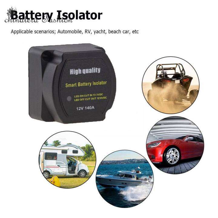 12V Dual Battery Isolator Sensitive 140 Amp Battery Switch for Cars RVs ...