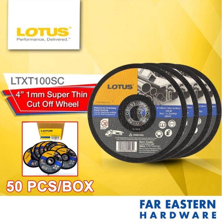 LOTUS Cutting Disc 4 Super Thin Stainless Steel - 50pcs/box LTAC ...