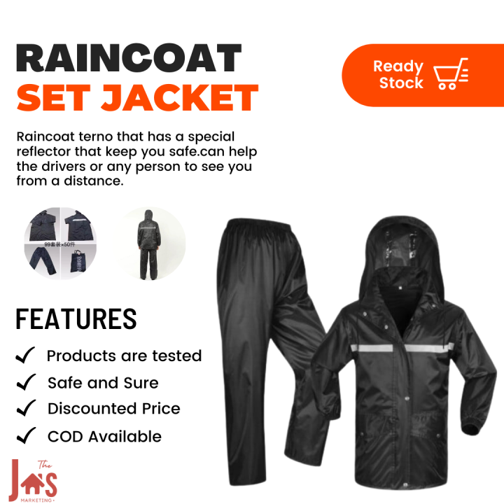 raincoat set jacket and pants unisex waterproof motorcycle riding ...