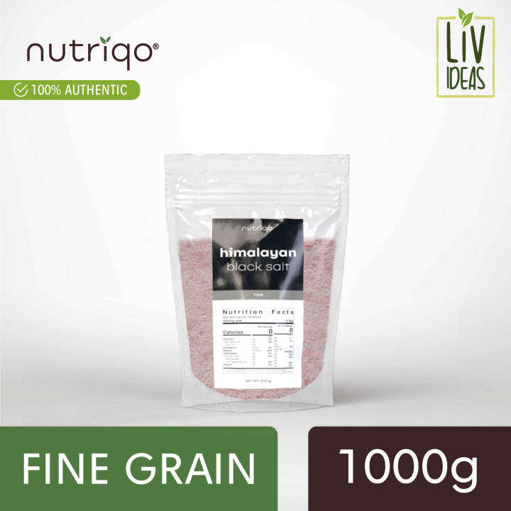 Nutriqo Himalayan Black Salt (Kala Namak) Fine Grain 1000g / 1kg ...