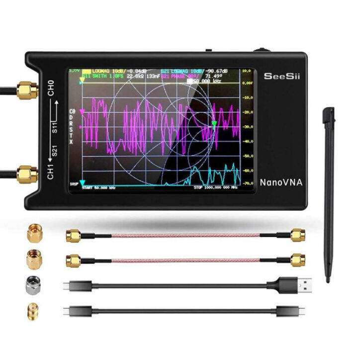 NanoVNA-H4 Vector Network Analyzer Kit 10KHz-1.5GHz HF VHF UHF Antenna Analyzer Measuring S ...