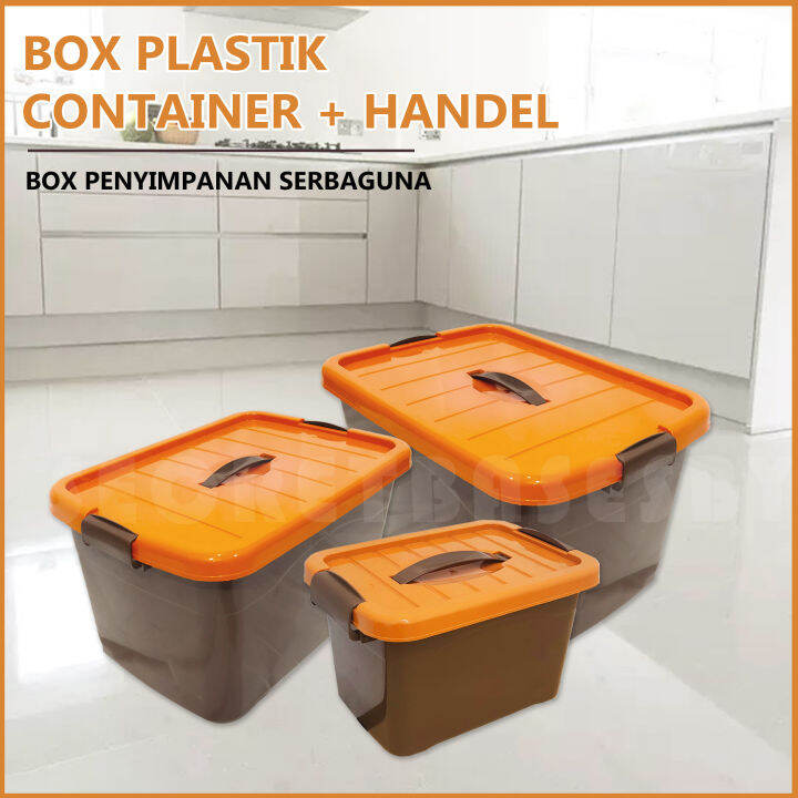 BOX CONTAINER + HANDEL - Pegangan / Box Plastik Serbaguna | Lazada ...