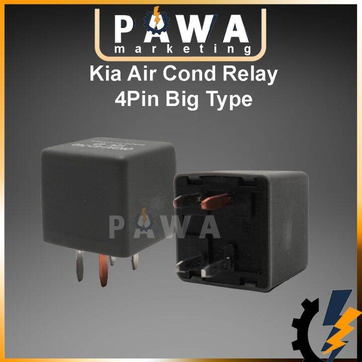 Pawa Original Big Type Kia Hyundai Air Con Fuel Pump Relay 4 Pin 12V ...