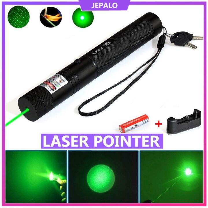 Laser Pointer GREEN 303 Kwalitas Terbaik Jarak 16KM / Senter Lazer ...
