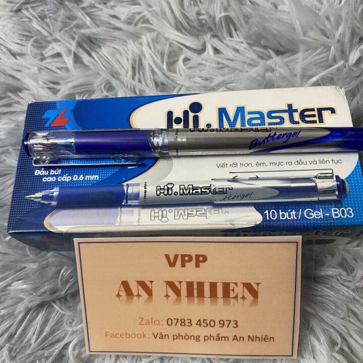 Bút Gel Pen Thiên Long Hi.Master B03 Ngòi 0.6mm - 1 Hộp (Xanh) | Lazada.vn