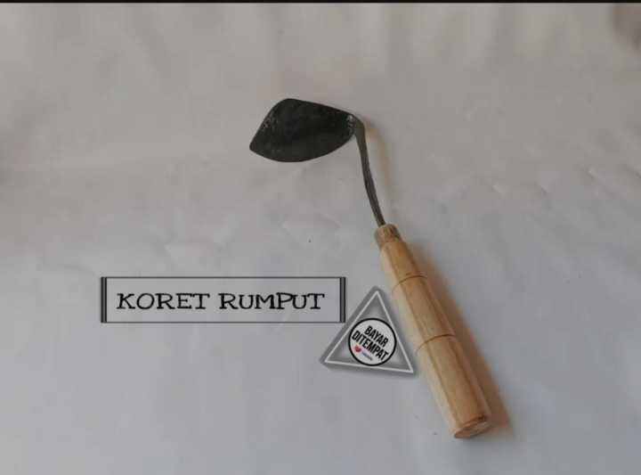 Cangkul Kecil Mini / KORET RUMPUT - Model Samping Gagang Kayu Serbaguna ...