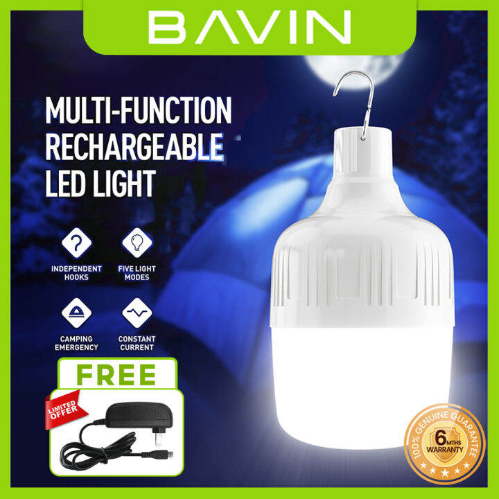 BAVIN L1 & L2 Rechargeable LED Light Bulb Energy Saving High Power Lamp ...