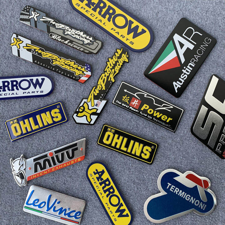 3D Aluminum Heat-resistant Motorcycle Exhaust Pipe Decal Sticker For ...