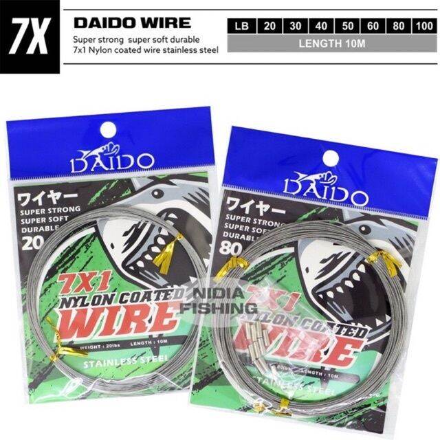 Wire leader 7x1 Nylon Coated Neklin Daido Stainless Steel 10m | Lazada ...