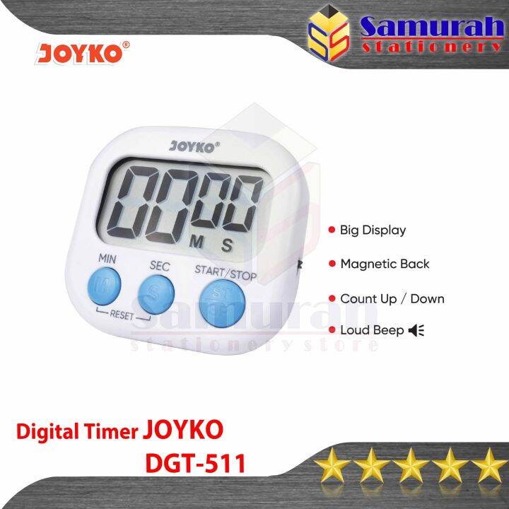 Digital Timer Kitchen Magnetic JOYKO LCD BIG Display DGT-511/ Pengatur ...