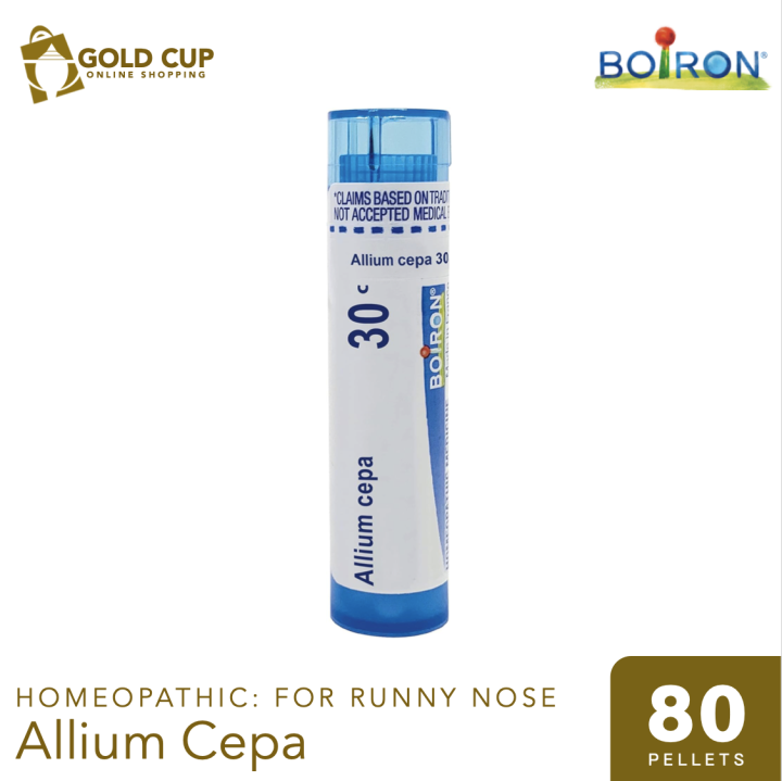Boiron Allium Cepa 30C, 80 Pellets, Homeopathic Medicine for Runny Nose ...