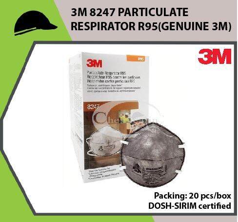 3M 8247 PARTICULATE RESPIRATOR R95 (GENUINE 3) | Lazada