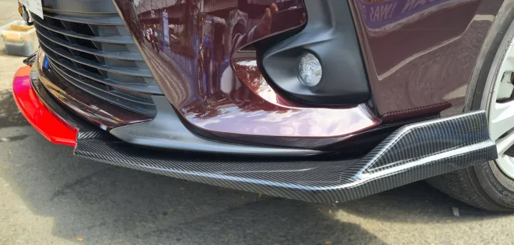 Toyota Vios 2021 Front Diffuser Double Lip Chin (Carbon) | Lazada PH
